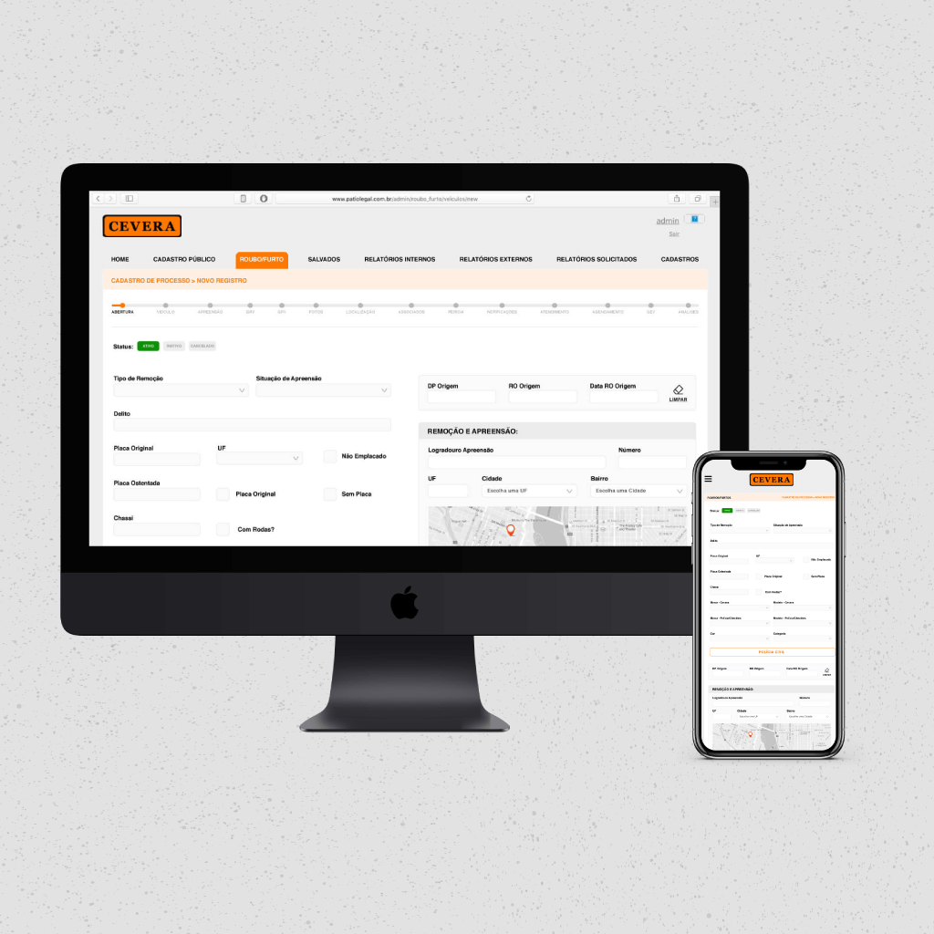 Cevera System - Fernanda Meira | UX/UI, Web and Graphic Designer